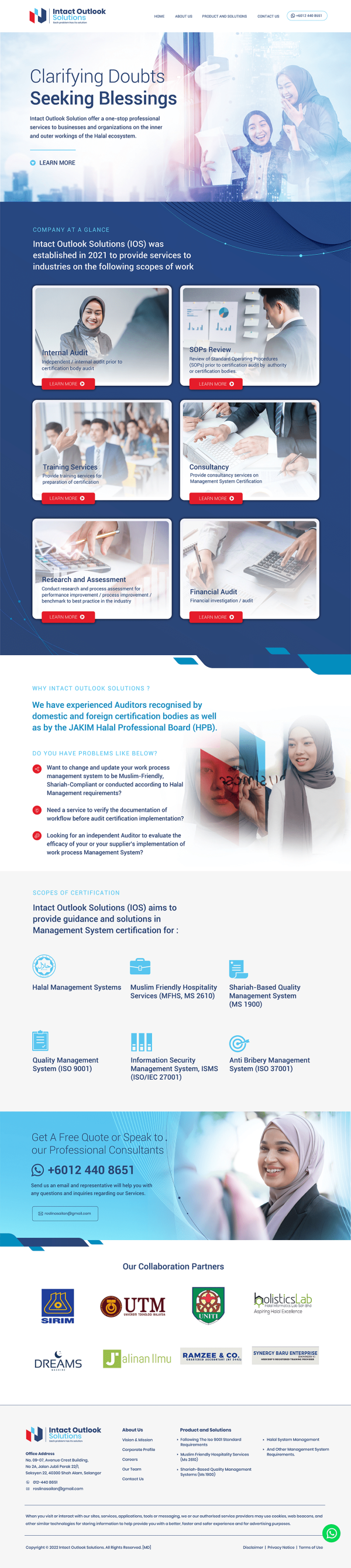 Web Design Portfolio Intact Outlook Solutions