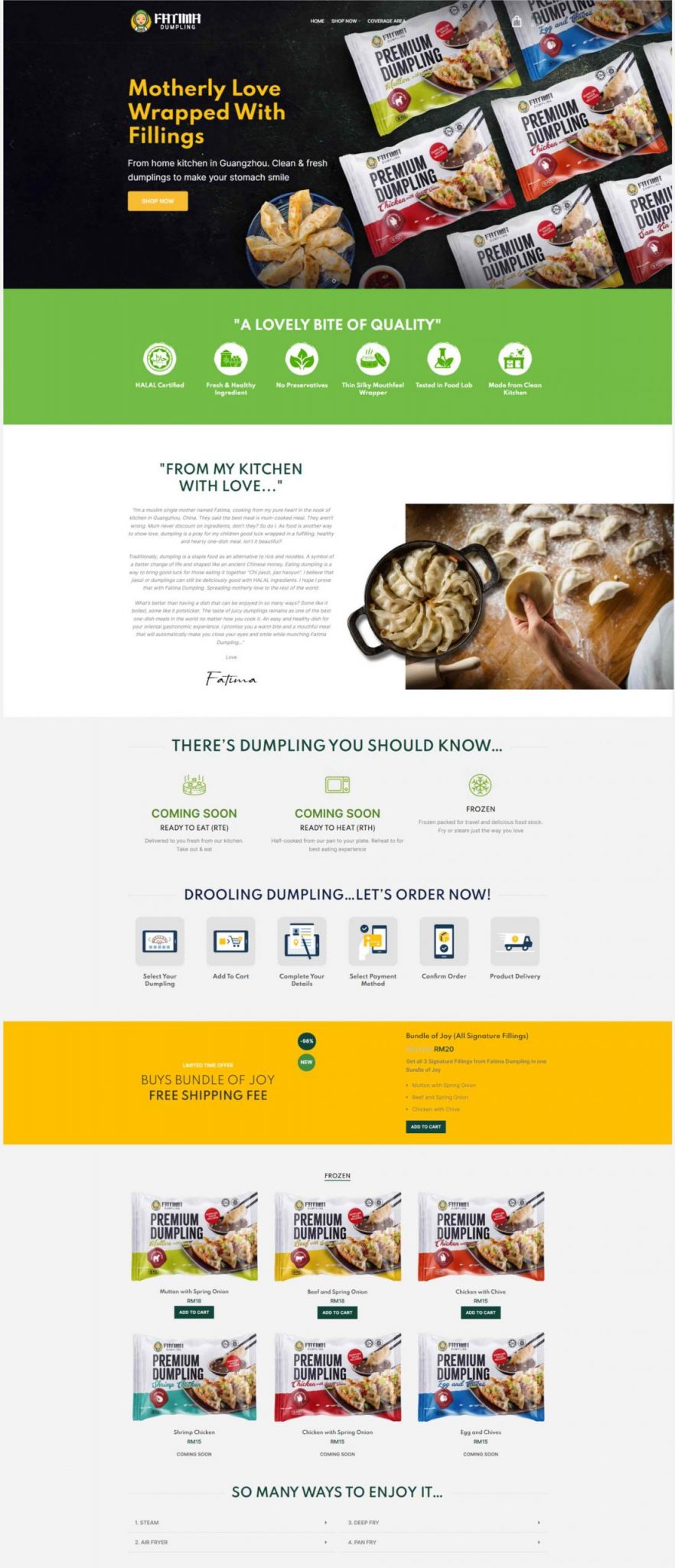 Web Design Portfolio Fatima Dumpling