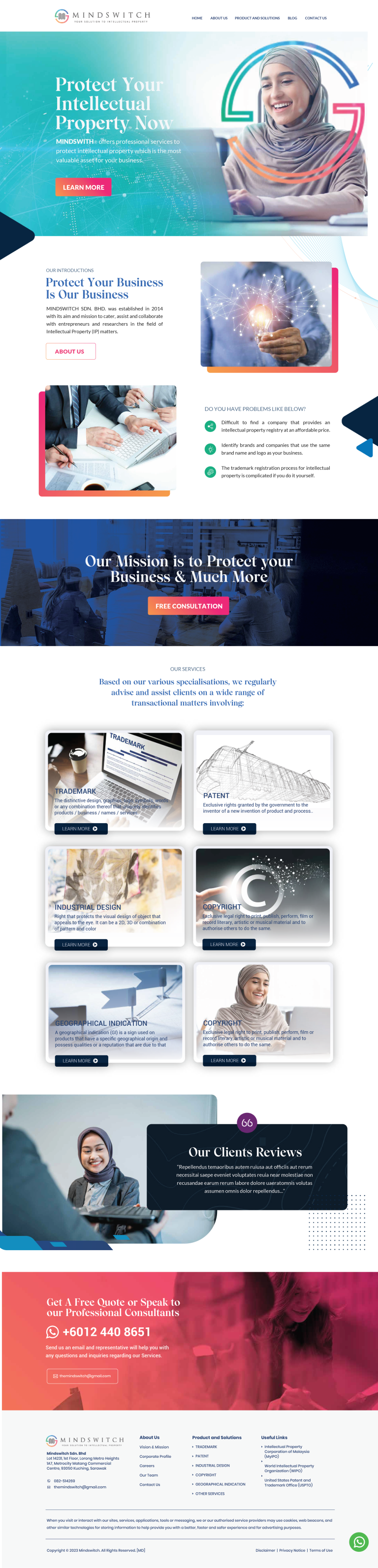 Web Design Portfolio Mindswitch