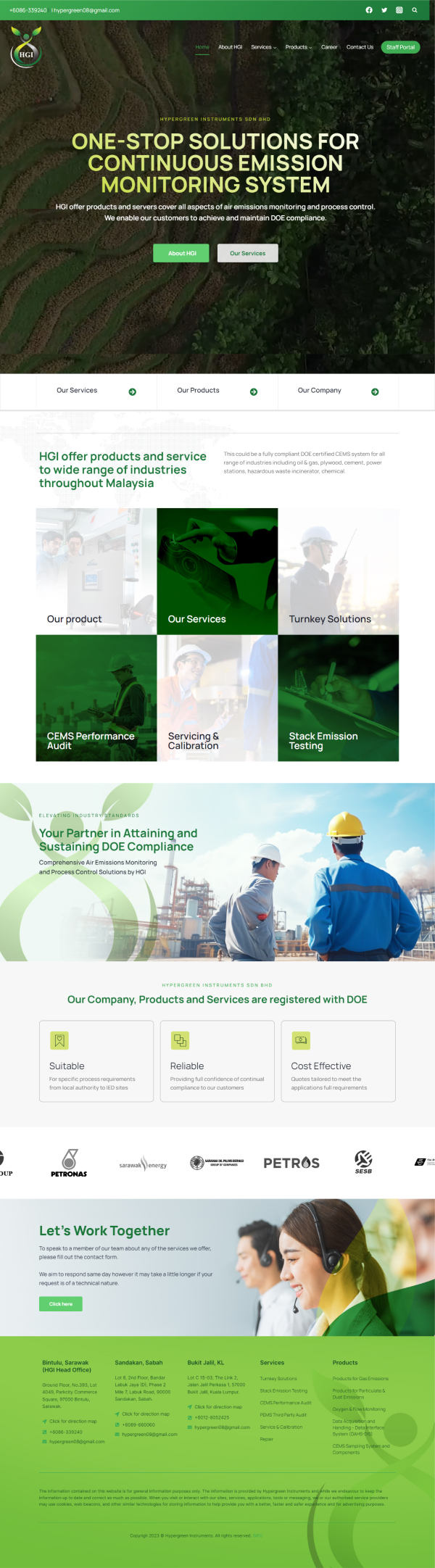 Web Design Portfolio Hypergreen Instruments